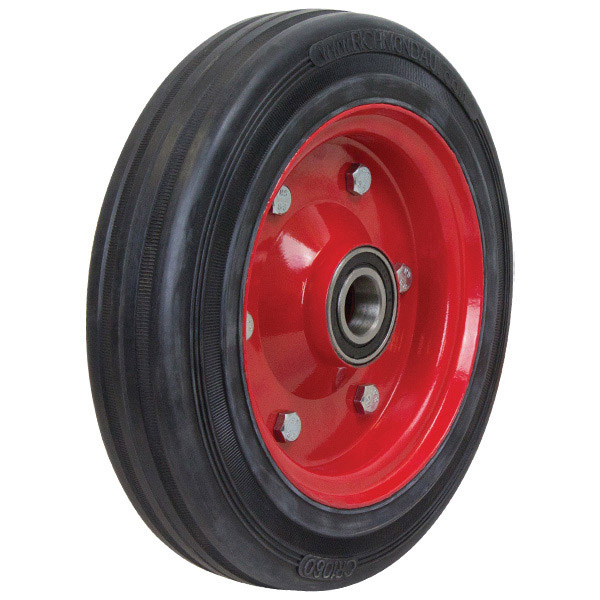 250mm Cushion Rubber Wheel | 25mm Axle Diameter (CR1060-M25) | Richmond ...